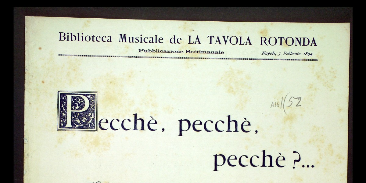 Pecchè, pecchè, pecchè? | Biblioteca Nazionale di Napoli