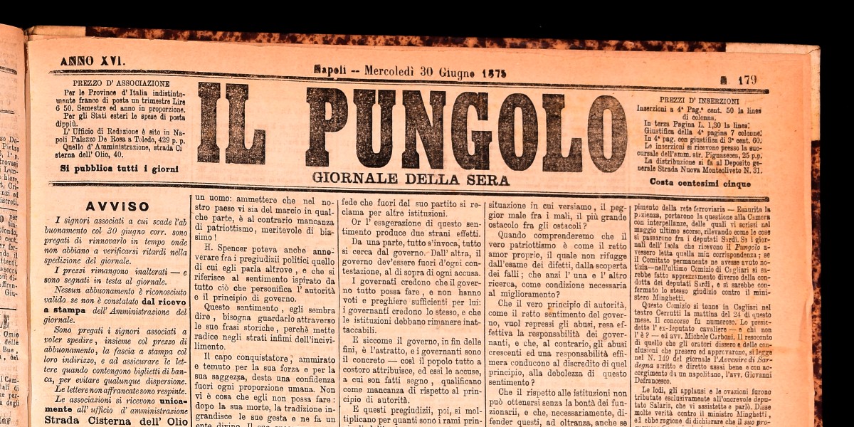 Il pungolo : giornale politico popolare della sera | Biblioteca ...